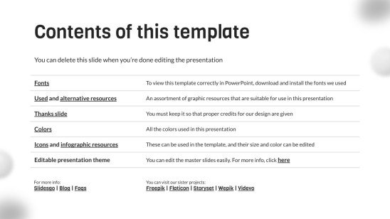 Table of Contents | Google Slides & PowerPoint