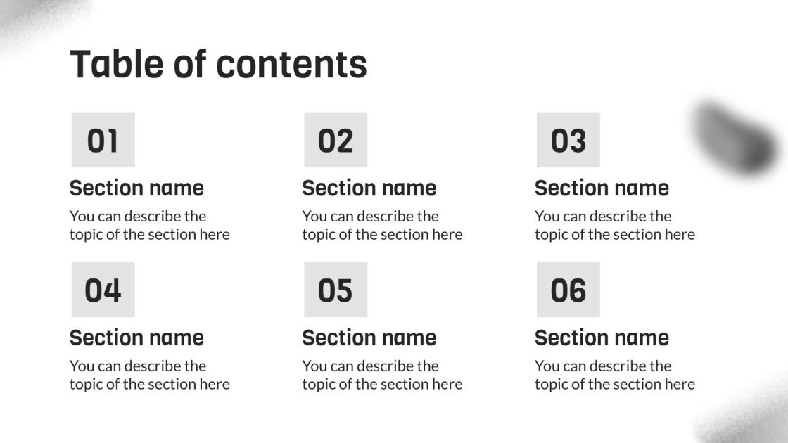 Table of Contents | Google Slides & PowerPoint