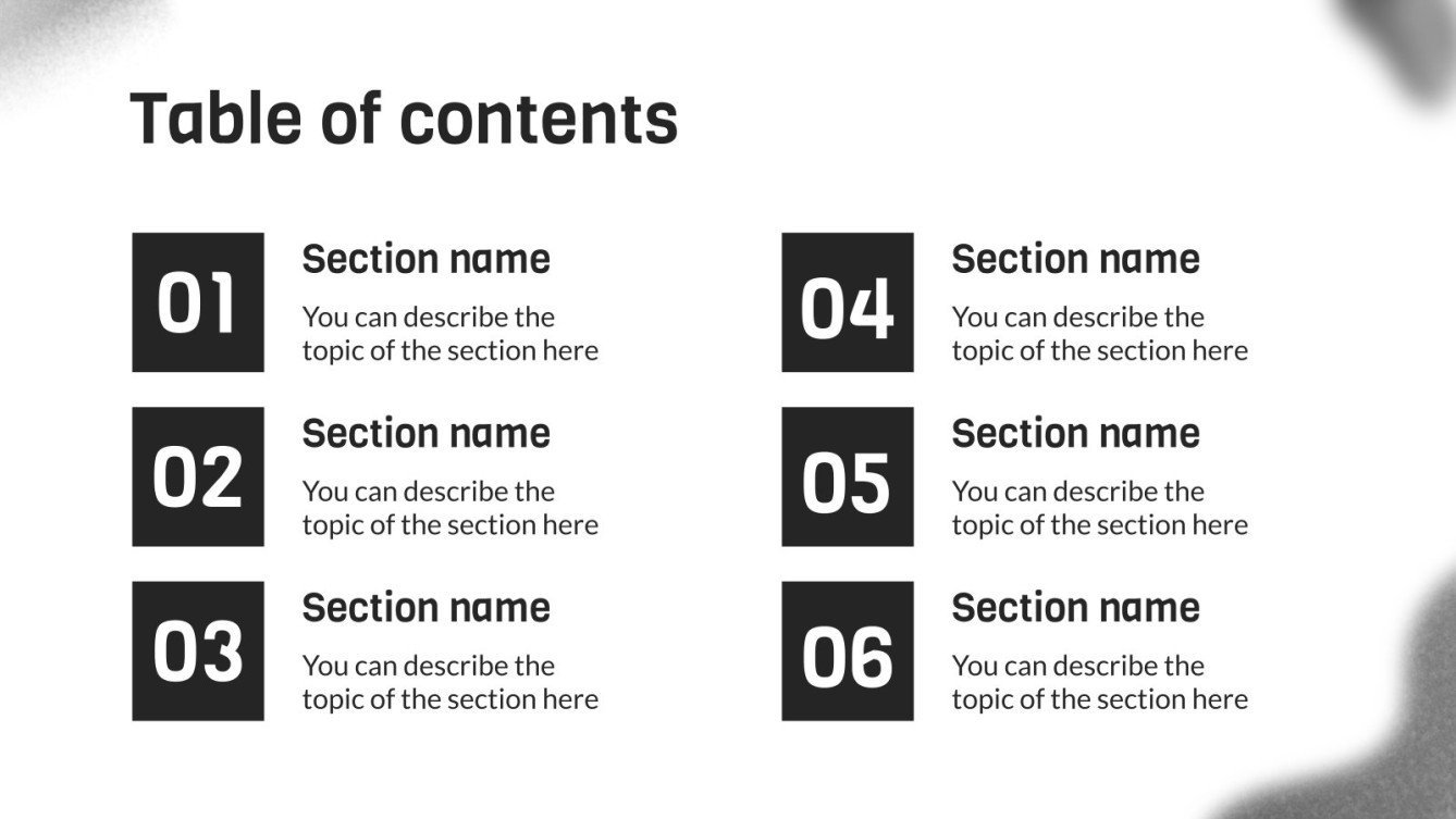 Table of Contents | Google Slides & PowerPoint
