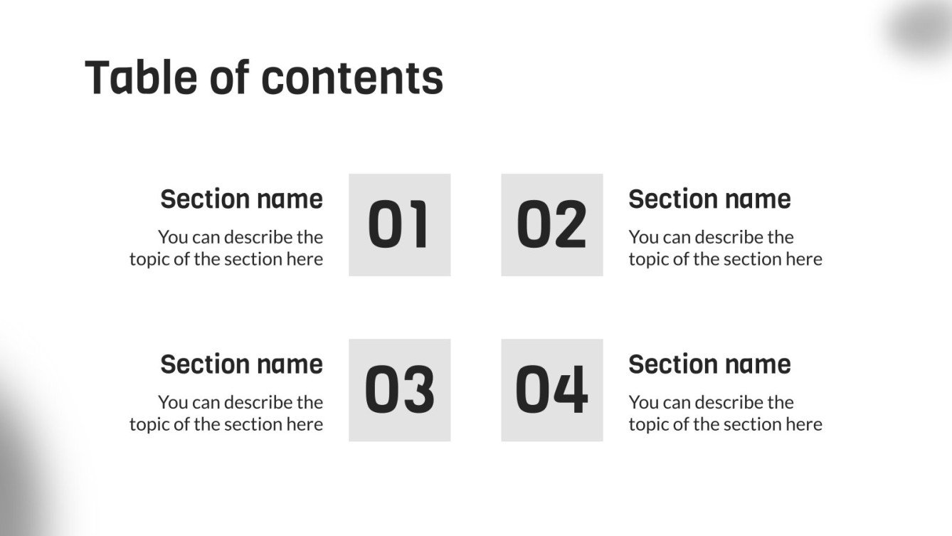 Table of Contents | Google Slides & PowerPoint