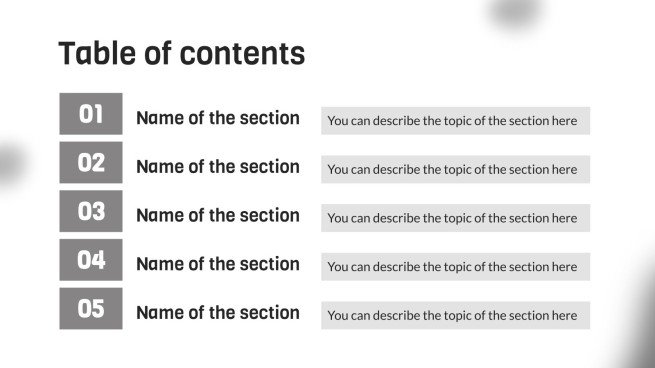 Table of Contents | Google Slides & PowerPoint