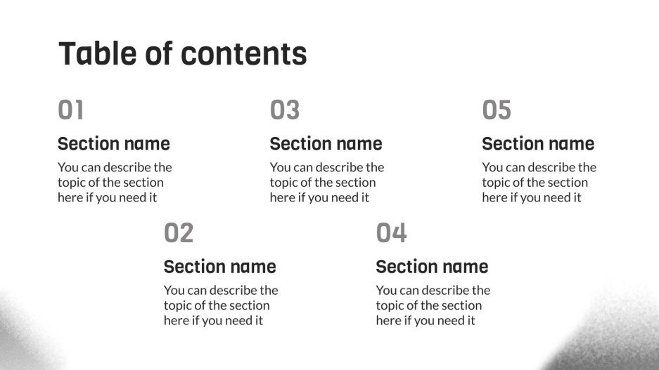 Table of Contents | Google Slides & PowerPoint