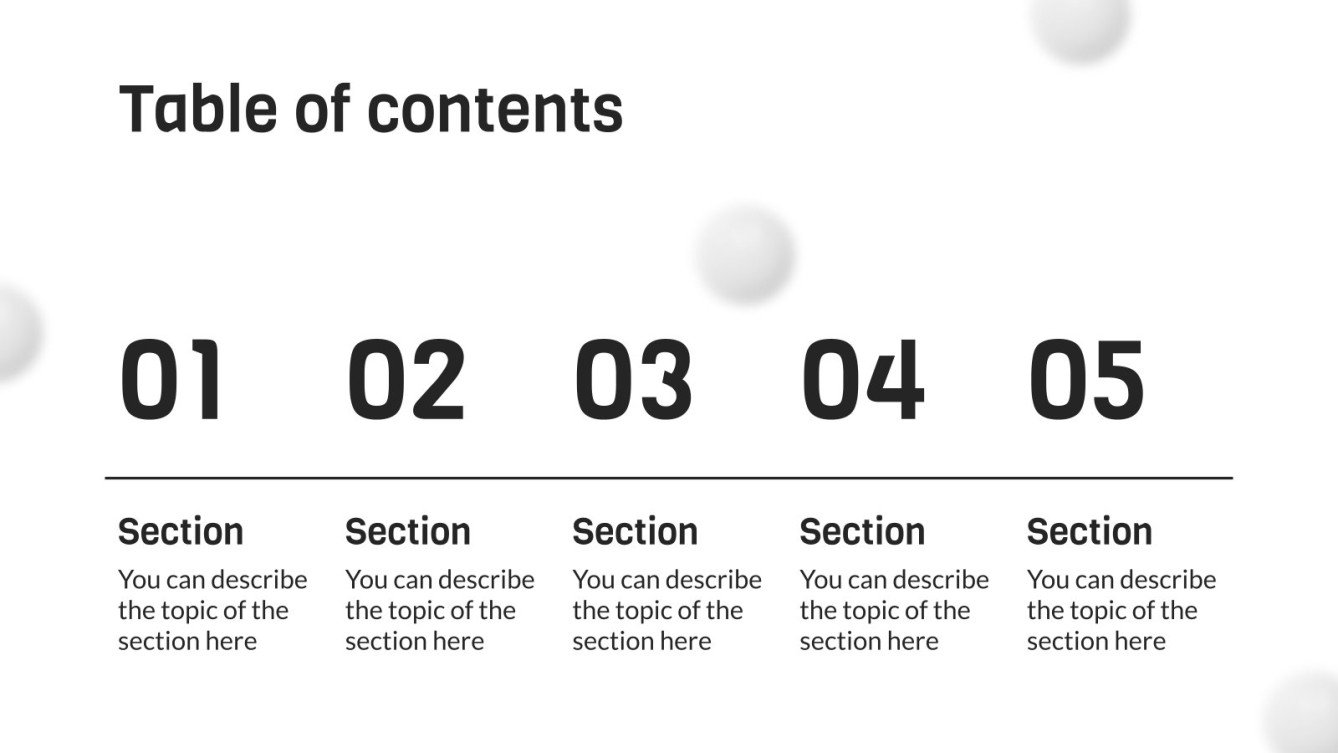 Table of Contents | Google Slides & PowerPoint