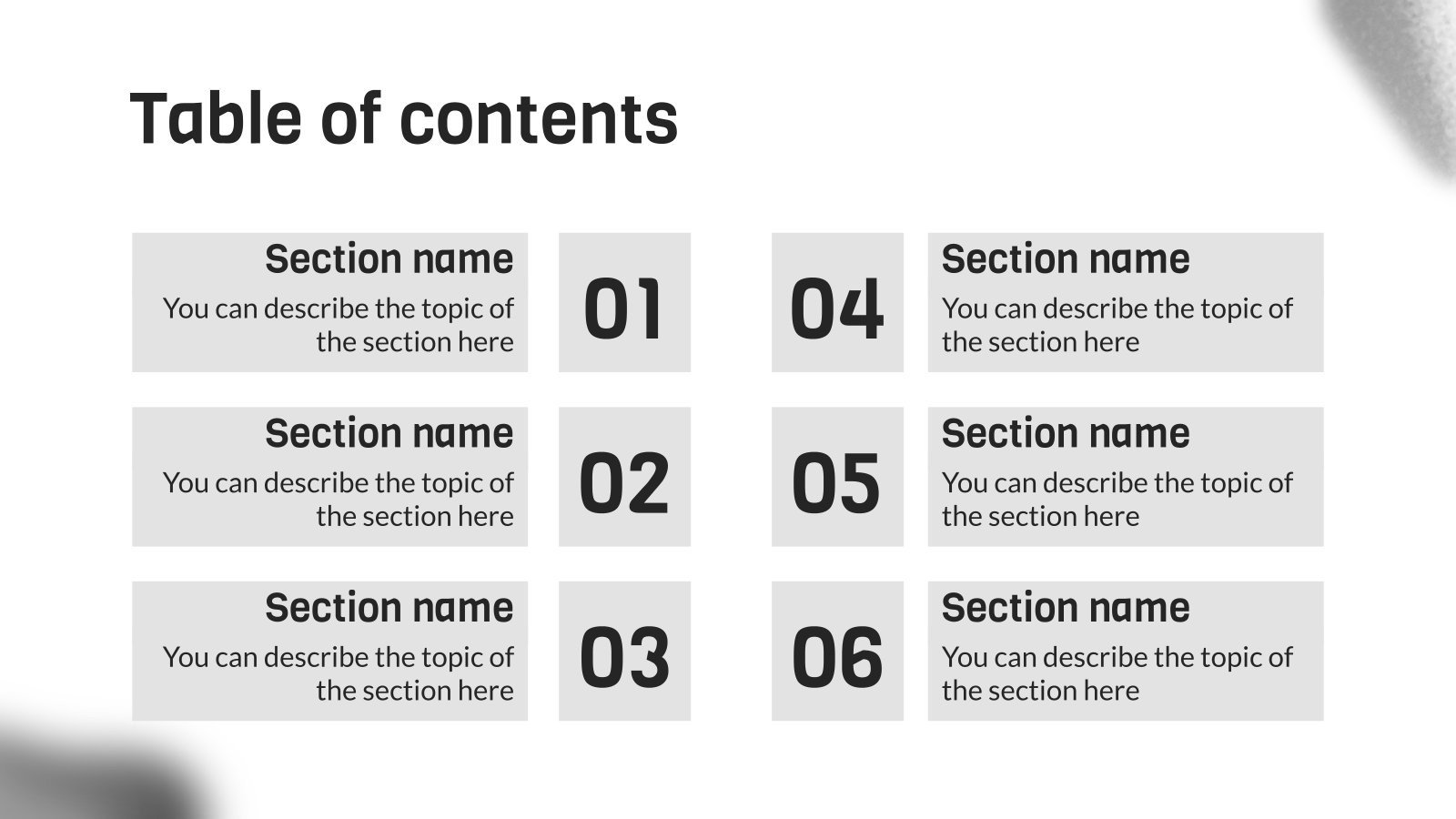 Table of Contents | Google Slides & PowerPoint