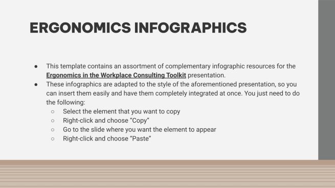 Ergonomics in the Workplace Consulting Toolkit Infographics