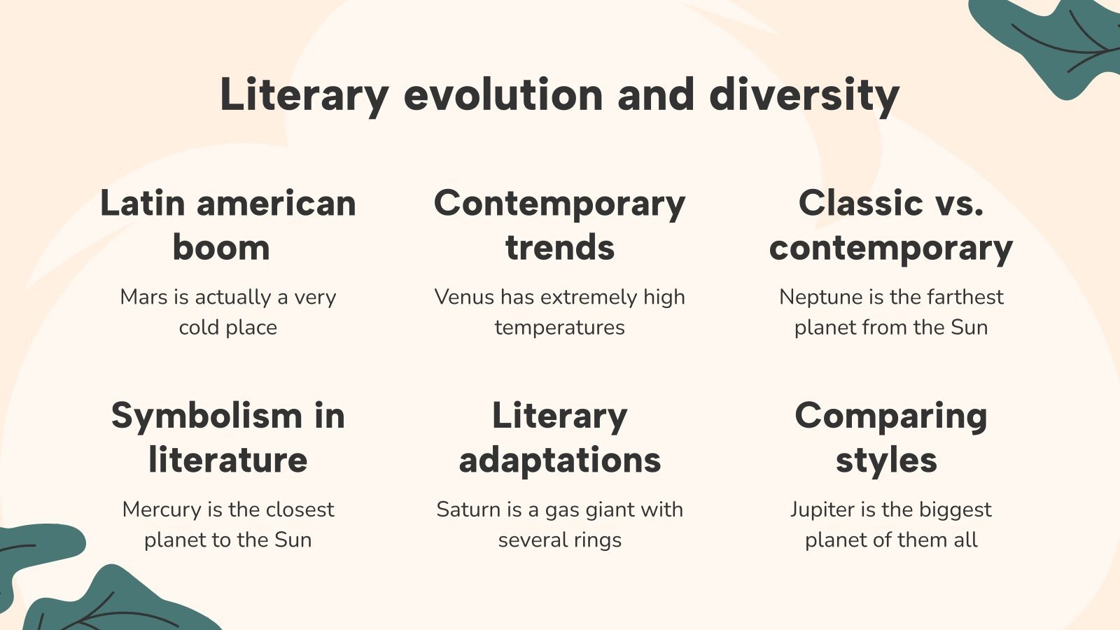 Literary Movements and Genres - Spanish - 11th Grade
