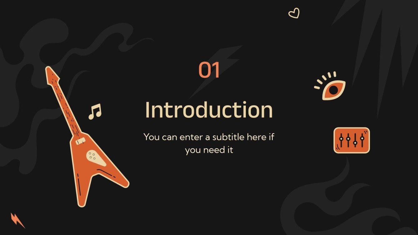 Rock and Heavy Metal Music Lesson | Google Slides & PPT