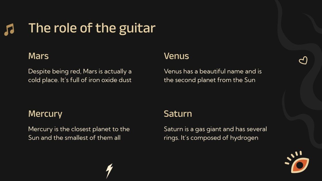 Rock and Heavy Metal Music Lesson | Google Slides & PPT