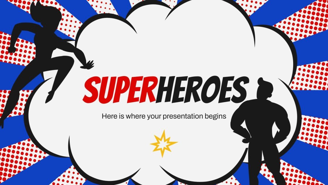 Plantillas gratis de Superhéroes para Google Slides y PPT