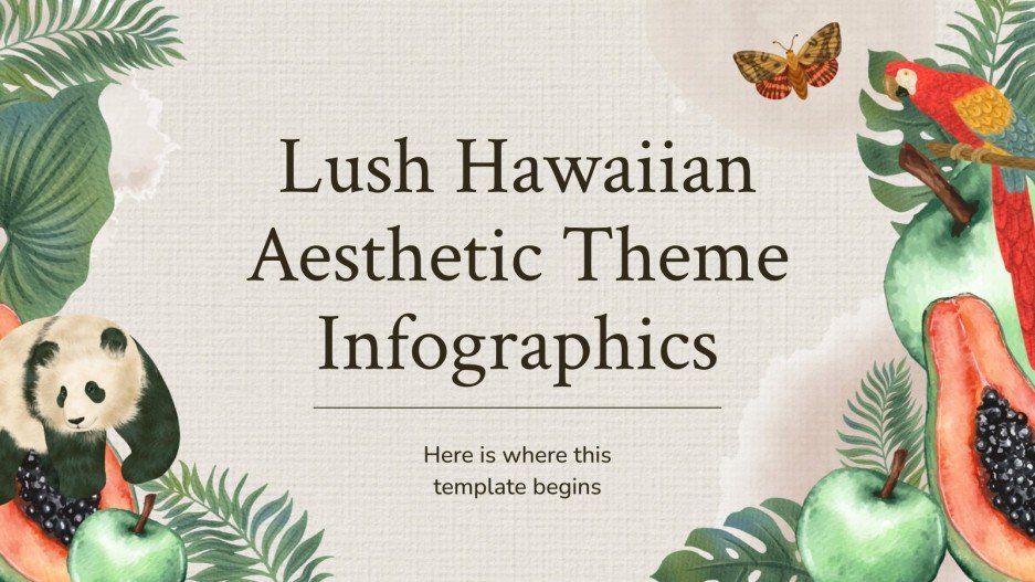 Lush Hawaiian Aesthetic Theme Infographics | Google Slides