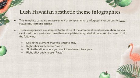 Lush Hawaiian Aesthetic Theme Infographics | Google Slides