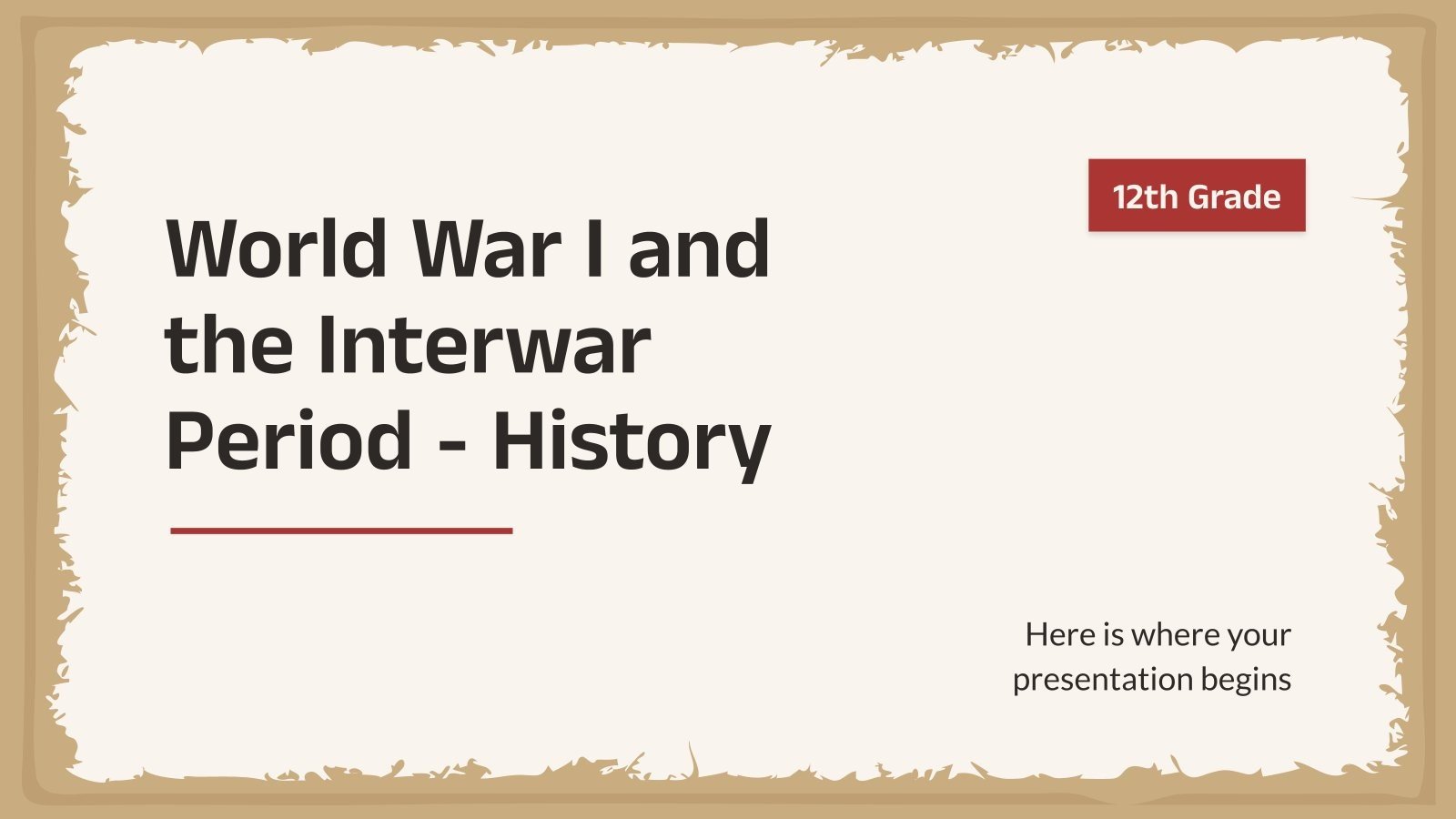 World War I and the Interwar Period - History - 12th grade