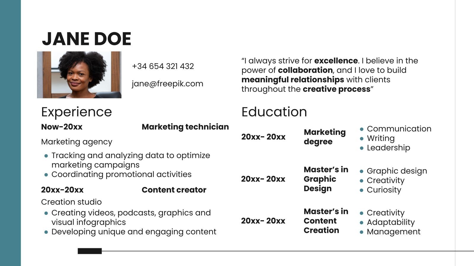 Clean and Neat Style Portfolio | Google Slides & PowerPoint