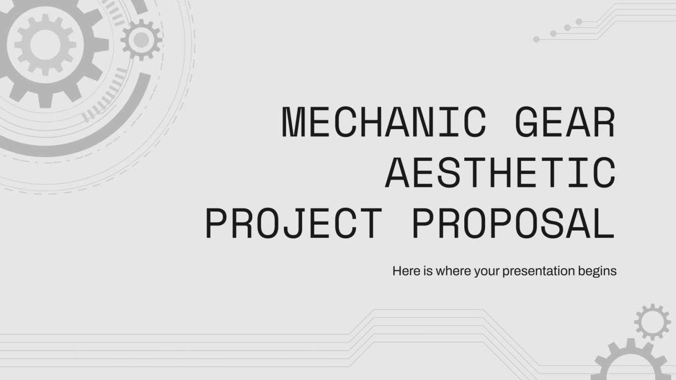 Mechanic Gear Aesthetic Project Proposal | Google Slides