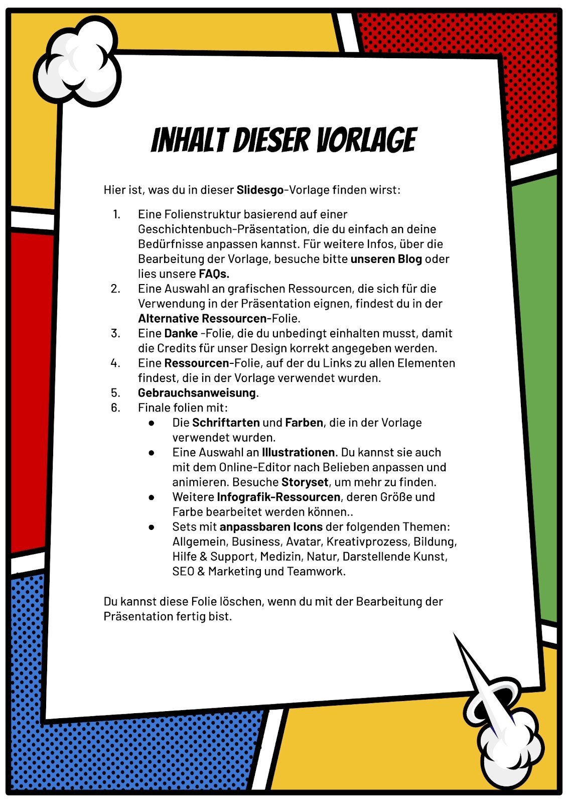 Comic Style Storybook | Google Slides & PowerPoint