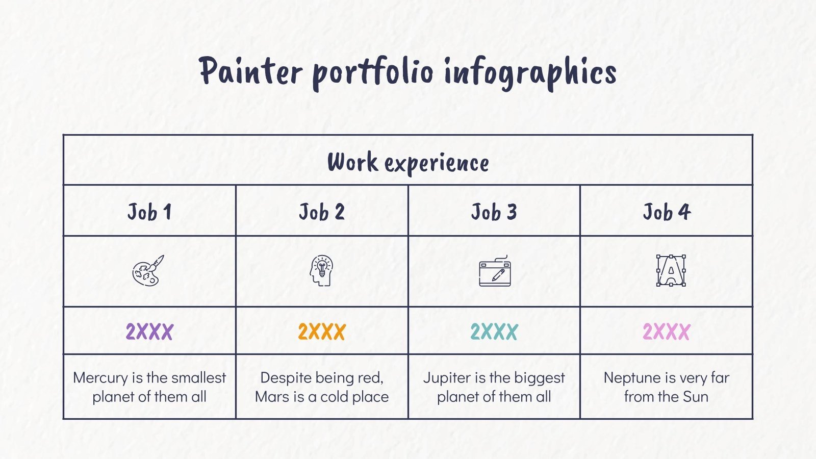 Painter Portfolio Infographics | Google Slides y PPT