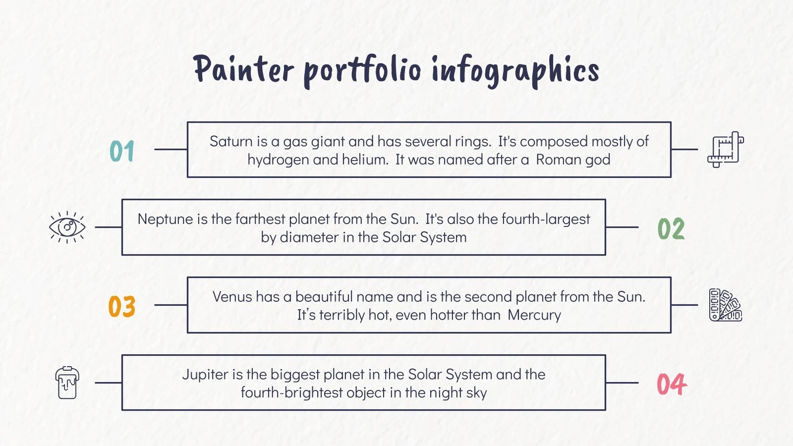 Painter Portfolio Infographics | Google Slides y PPT
