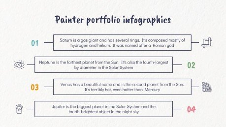 Painter Portfolio Infographics | Google Slides y PPT