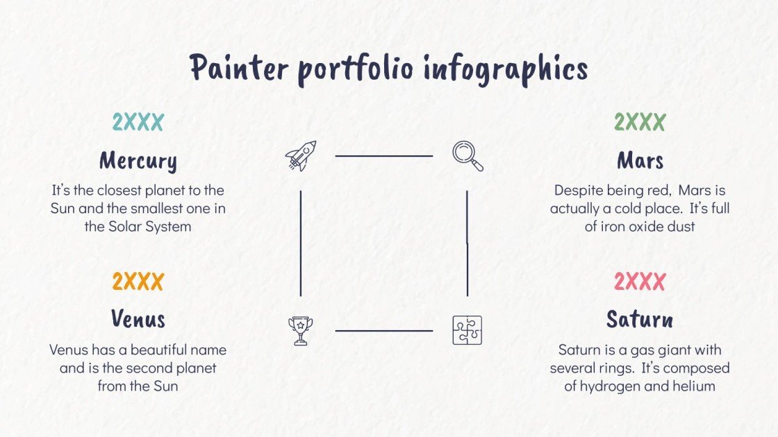 Painter Portfolio Infographics | Google Slides y PPT