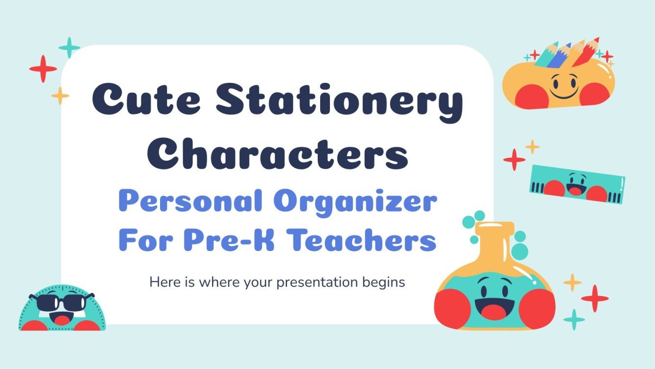 Cute Stationery Characters - Organizer for Pre-K Teachers