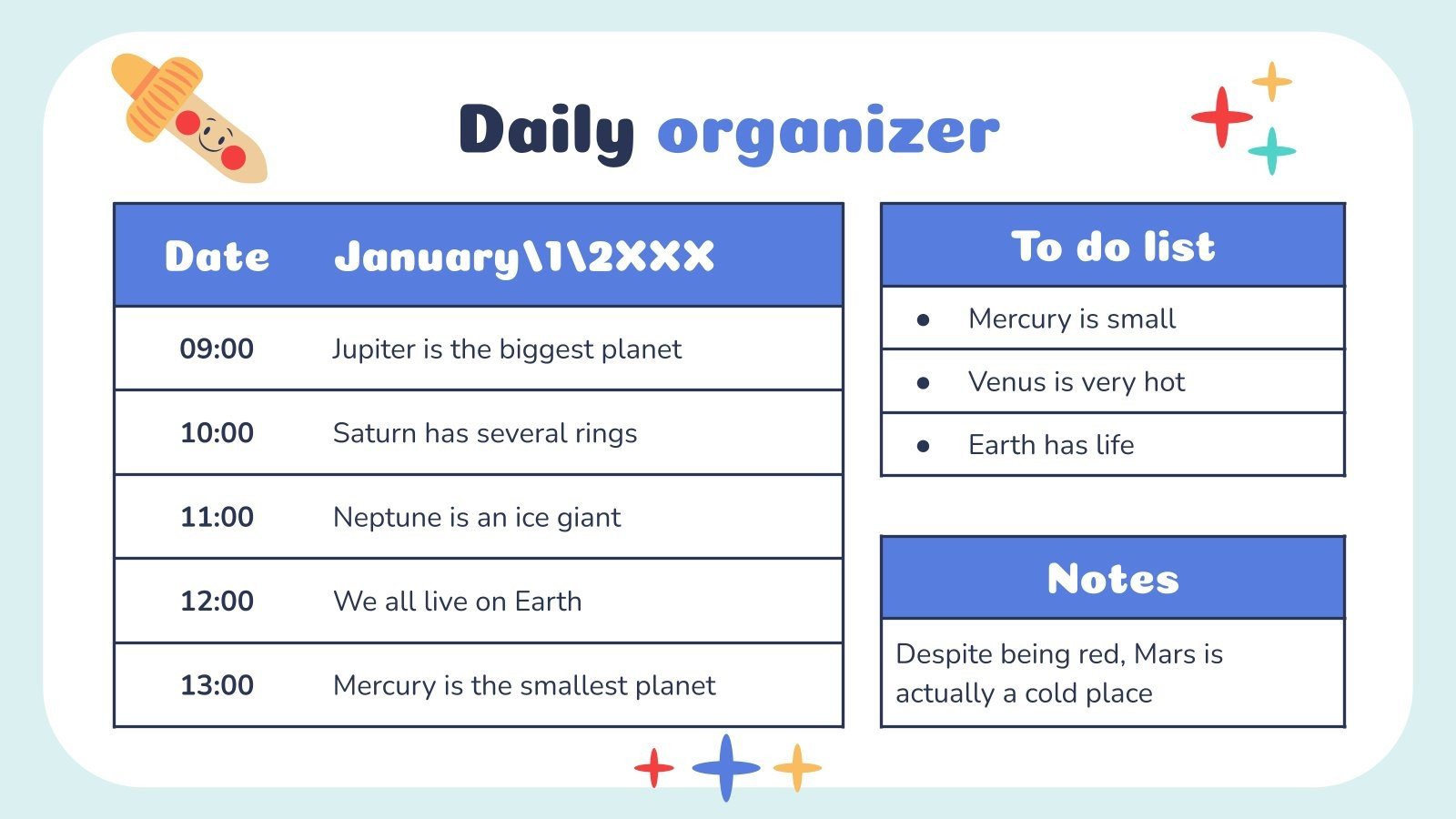 Cute Stationery Characters - Organizer for Pre-K Teachers