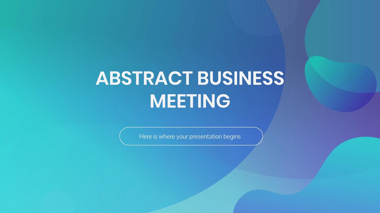 Abstract Business Meeting Google Slides and PPT Template