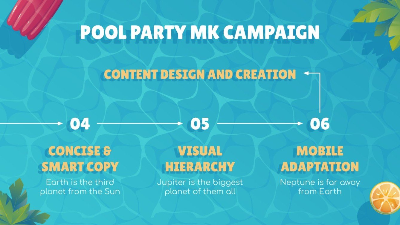 Pool Party MK Campaign Infographics | Google Slides & PPT