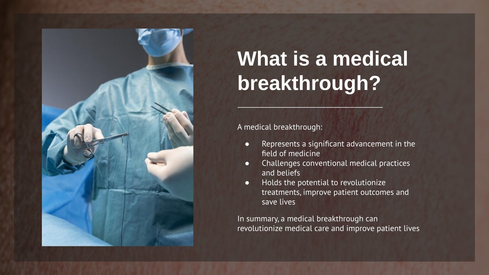 Human Skin Graft Breakthrough | Google Slides & PPT