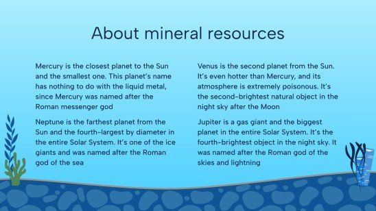 Marine Biology: Deep Ocean Mineral Resources | Google Slides