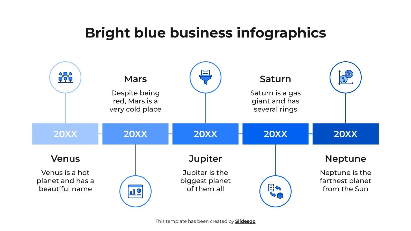 Bright Blue Business Infographics | Google Slides & PPT