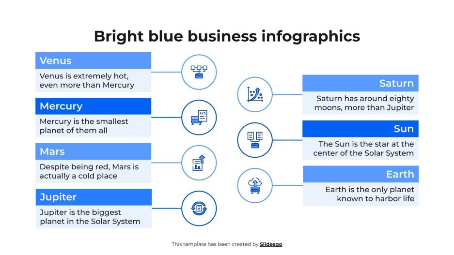 Bright Blue Business Infographics | Google Slides & PPT