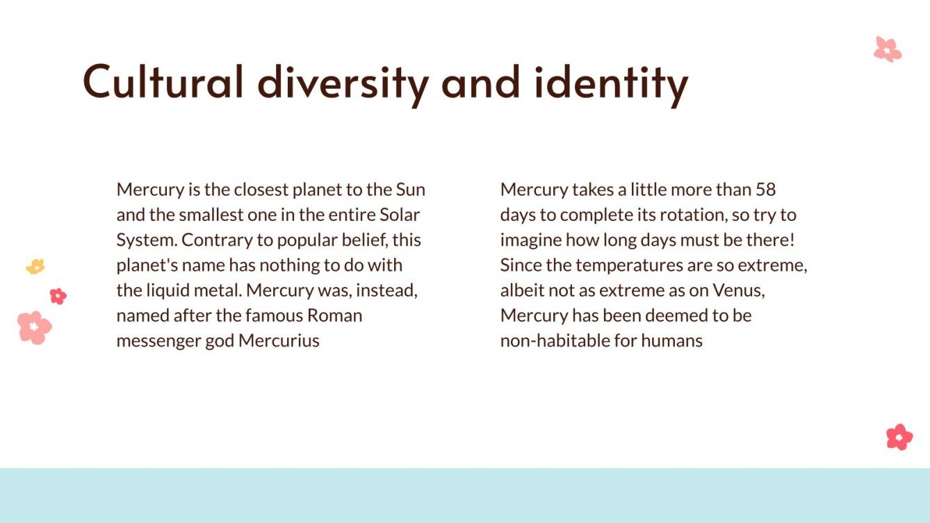 Diversidad e identidad culturales - Español | Google Slides