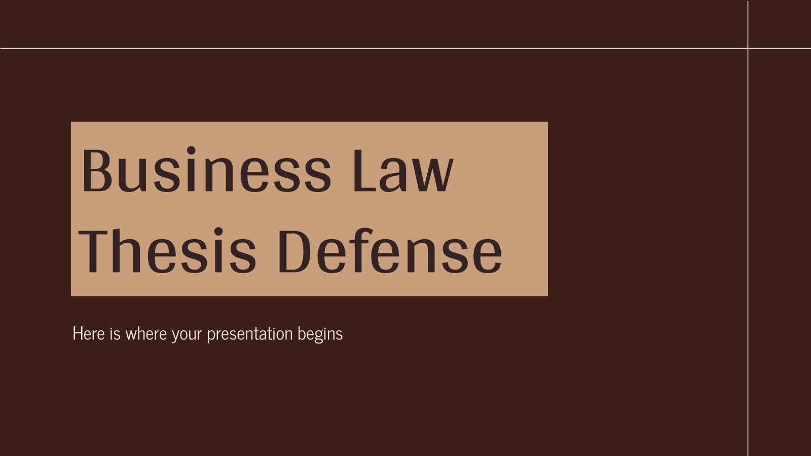 Business Law Thesis Defense | Google Slides & PowerPoint