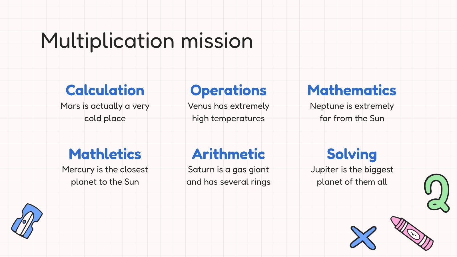 Multiplication and Division Facts - Mathematics - 3rd Grade