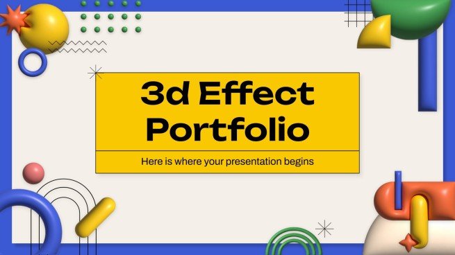 3D Effect Portfolio | Google Slides & PowerPoint