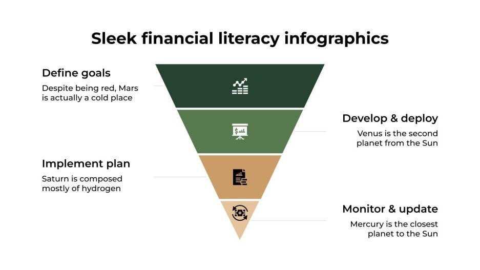 Sleek Financial Literacy Infographics | Google Slides & PPT