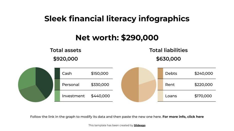 Sleek Financial Literacy Infographics | Google Slides & PPT