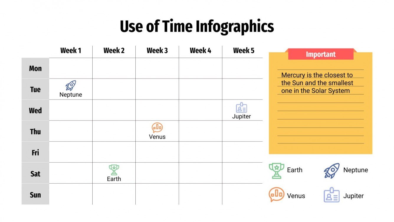 Infografías de uso del tiempo | Tema de Google Slides y PPT