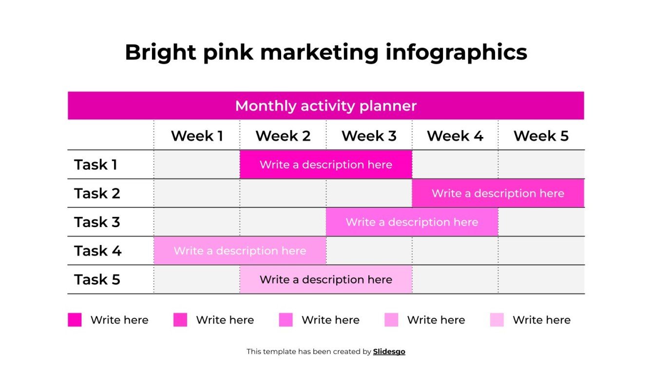 Bright Pink Marketing Infographics | Google Slides & PPT