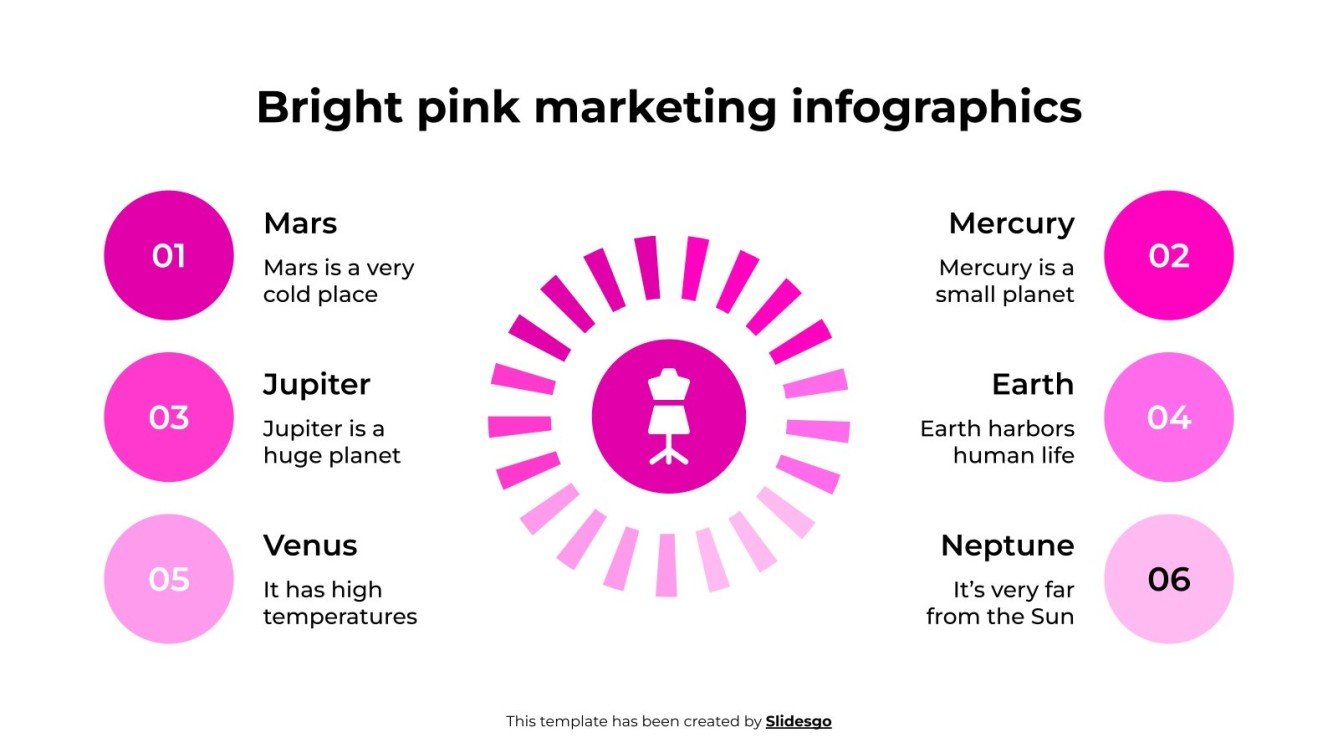 Bright Pink Marketing Infographics | Google Slides & PPT