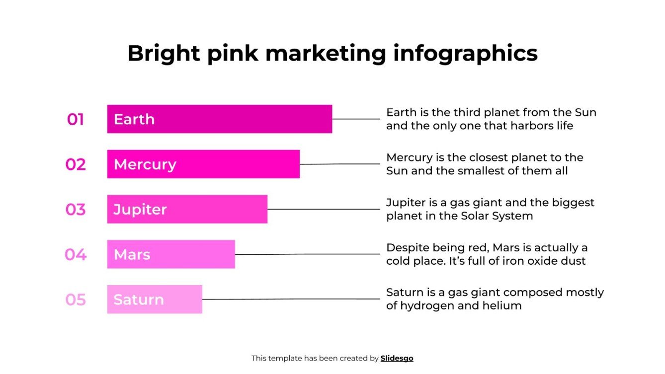 Bright Pink Marketing Infographics | Google Slides & PPT