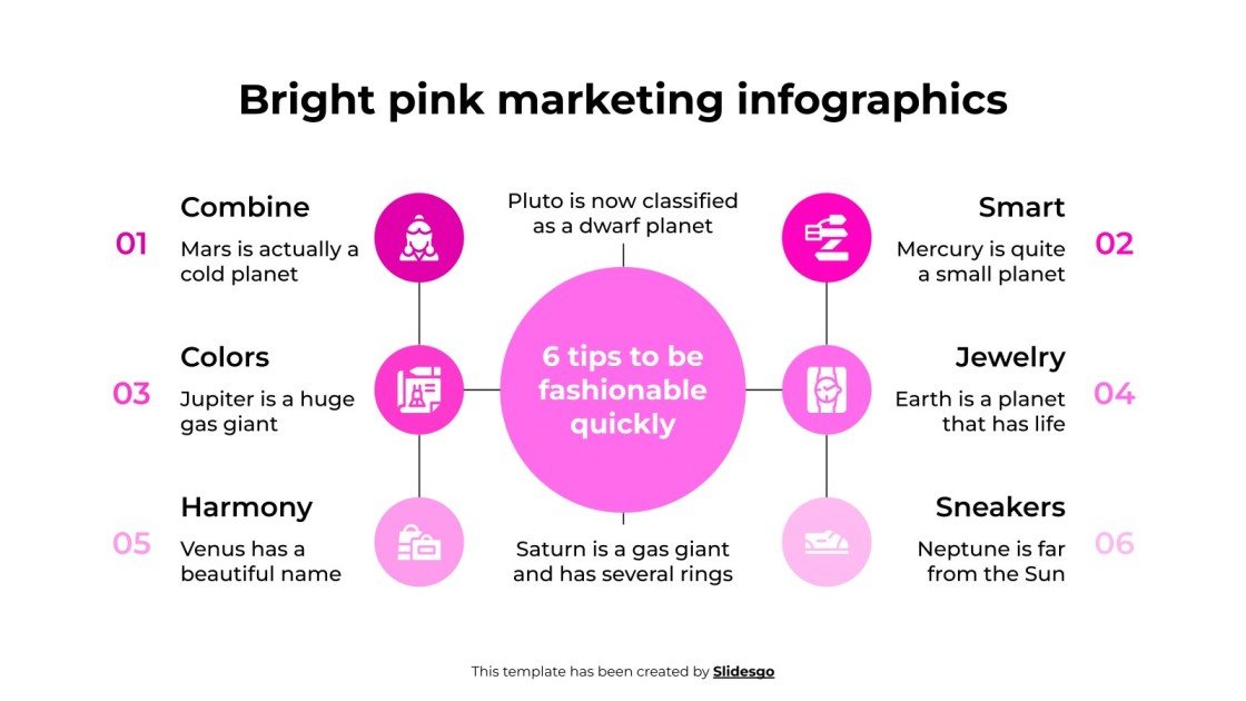 Bright Pink Marketing Infographics | Google Slides & PPT