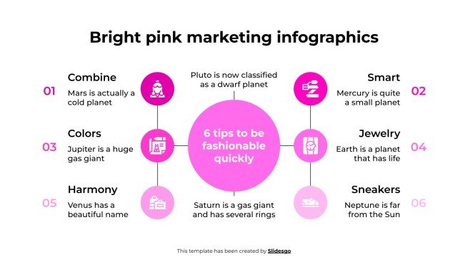 Bright Pink Marketing Infographics | Google Slides & PPT