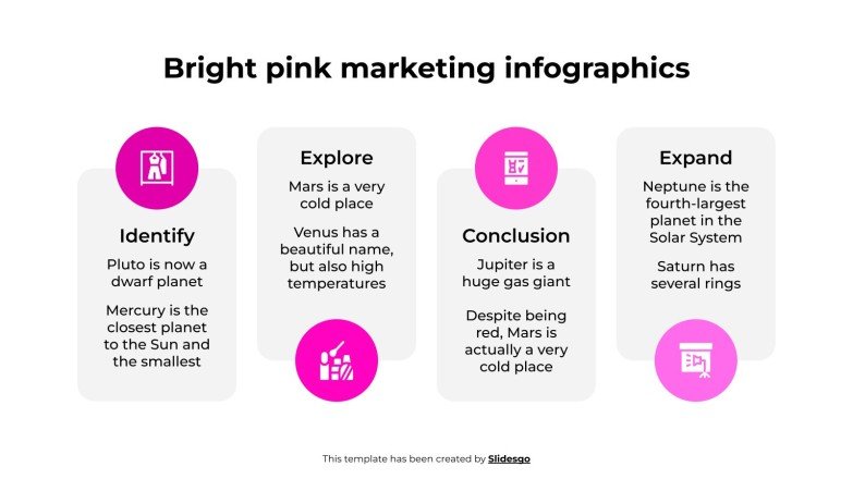 Bright Pink Marketing Infographics | Google Slides & PPT