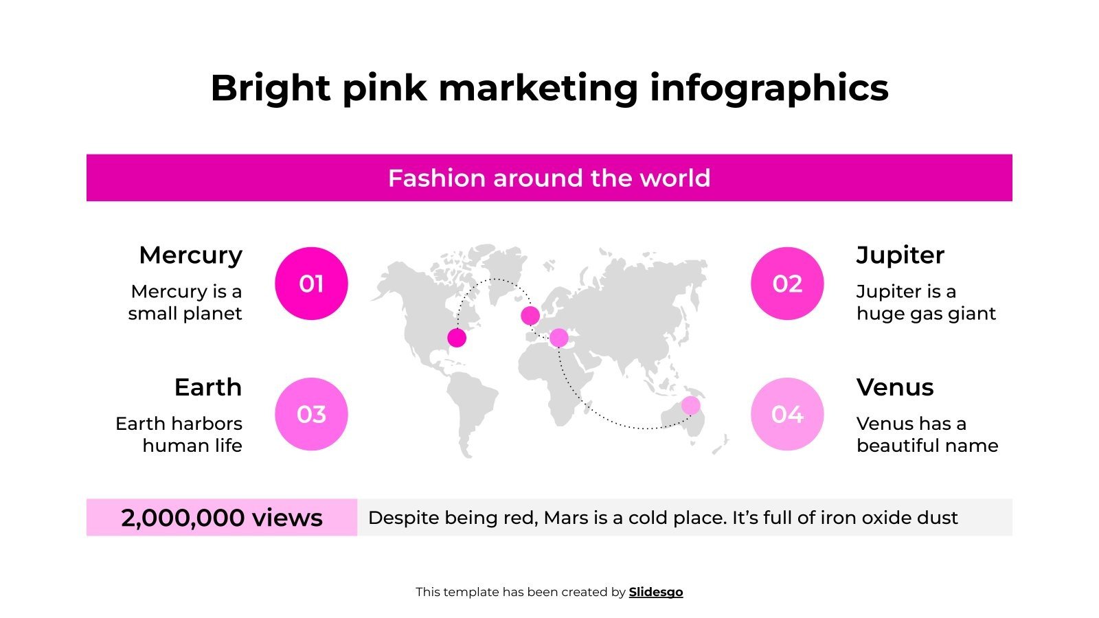 Bright Pink Marketing Infographics | Google Slides & PPT