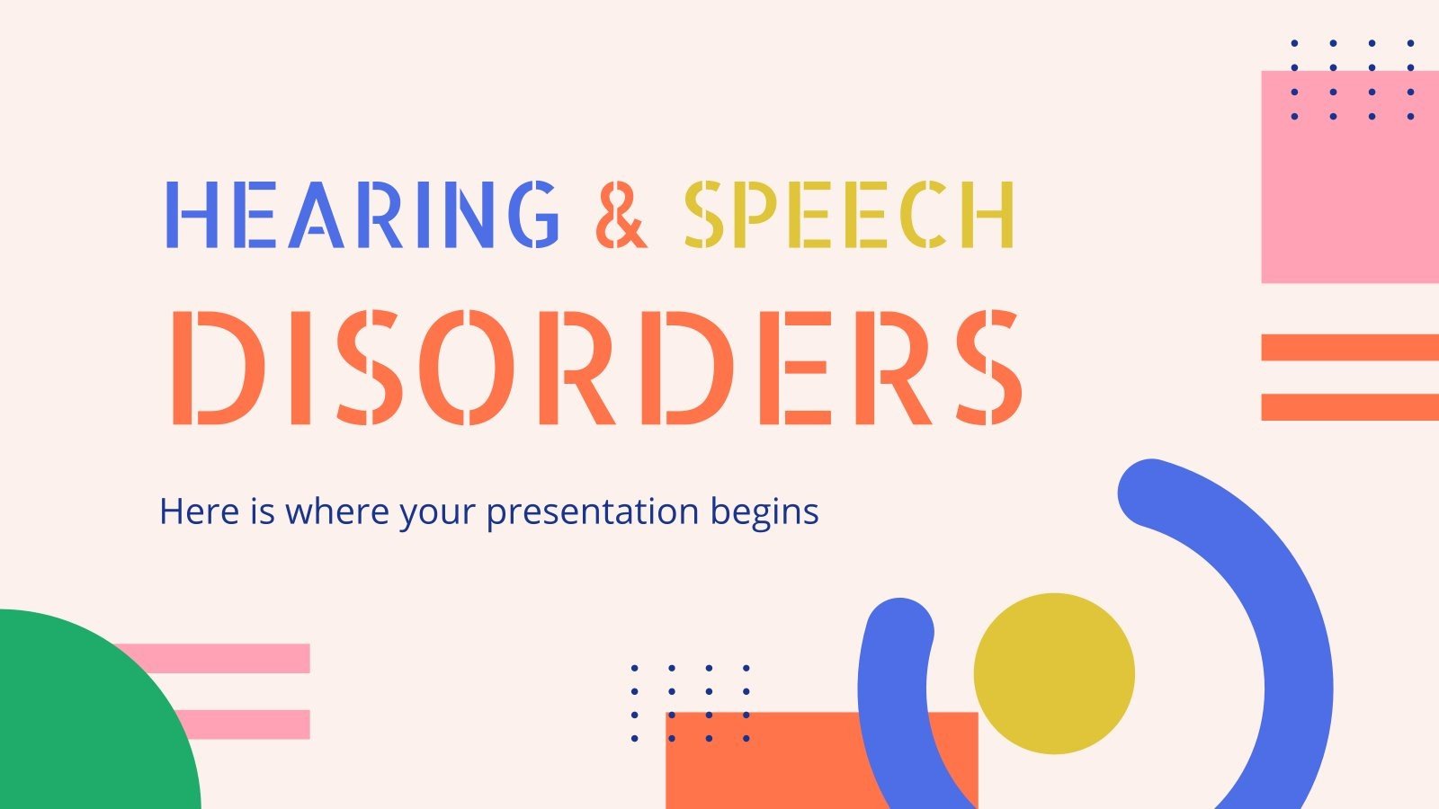 Hearing & Speech Disorders | Google Slides & PPT theme