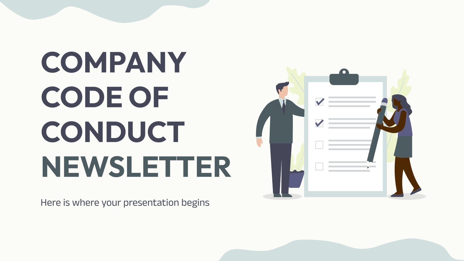Company Code of Conduct Newsletter | Google Slides & PPT