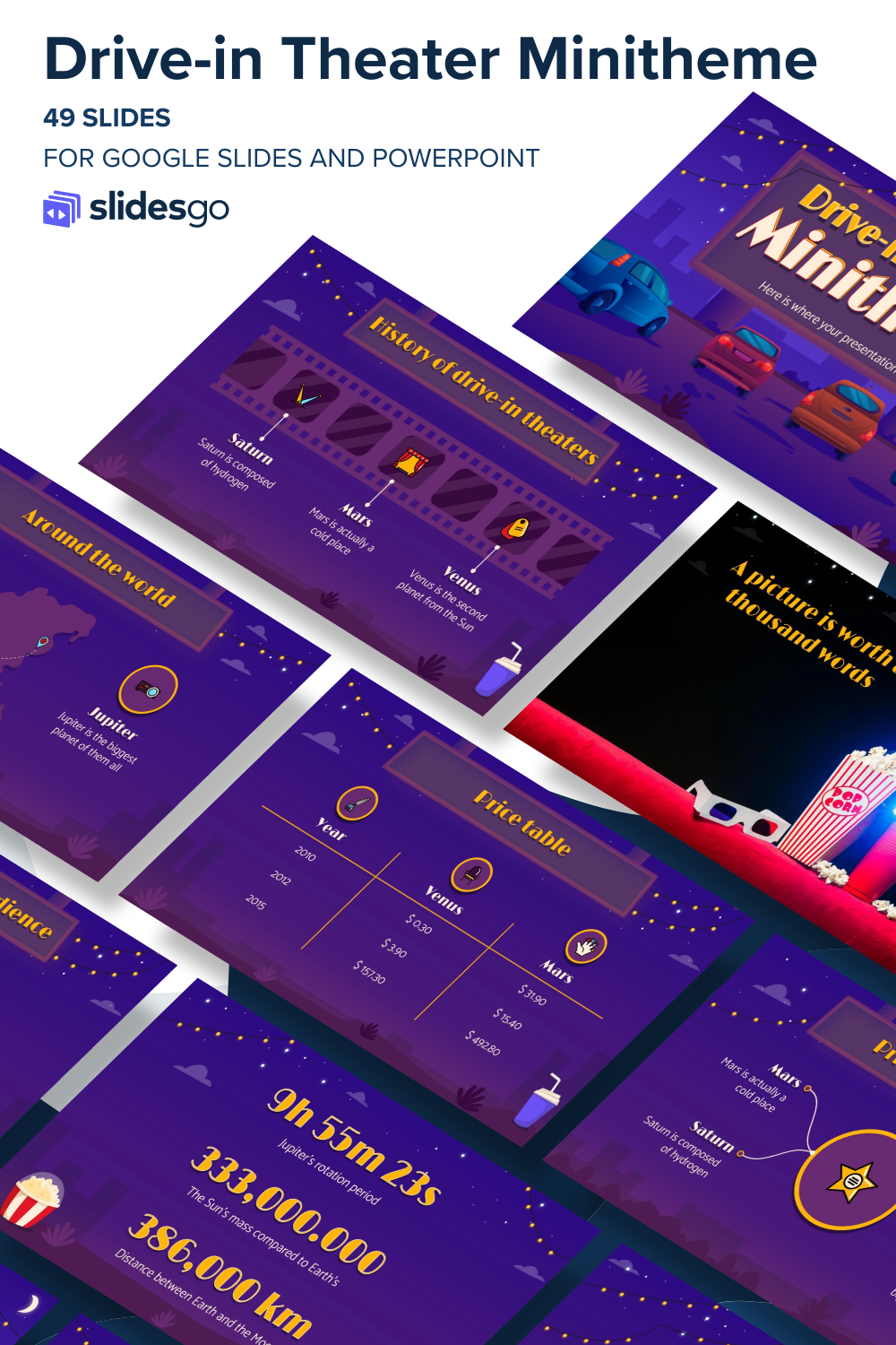 Drive-in Theater Minitheme | Google Slides & PowerPoint