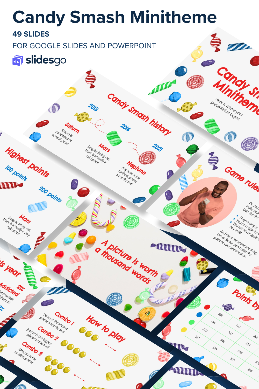 Candy Smash Minitheme | Google Slides & PowerPoint
