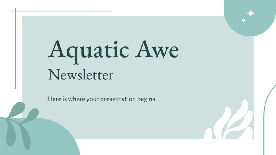 Aquatic Awe Newsletter | Google Slides & PowerPoint